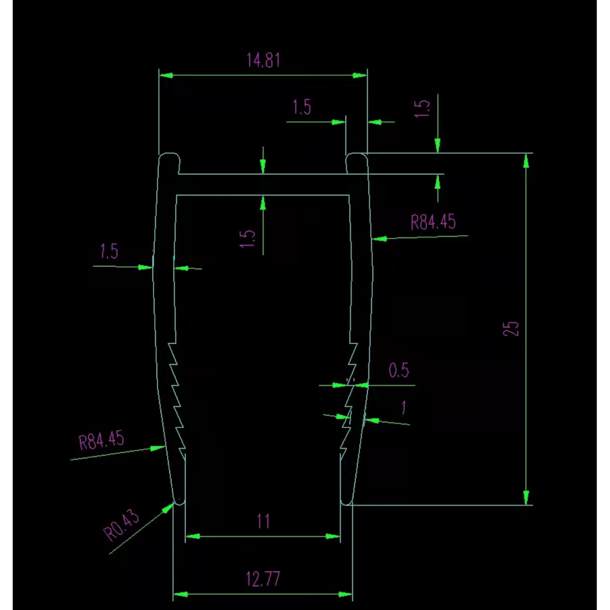 Aluminium Wall Channel for 10mm Glass Shower Screens