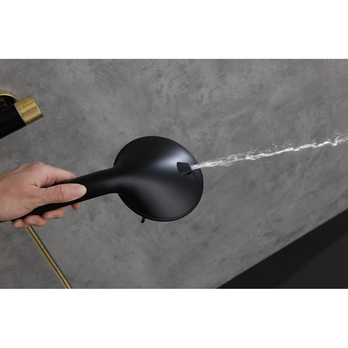 Rail Shower - 6099 Black-lennox-bathroom-auckland