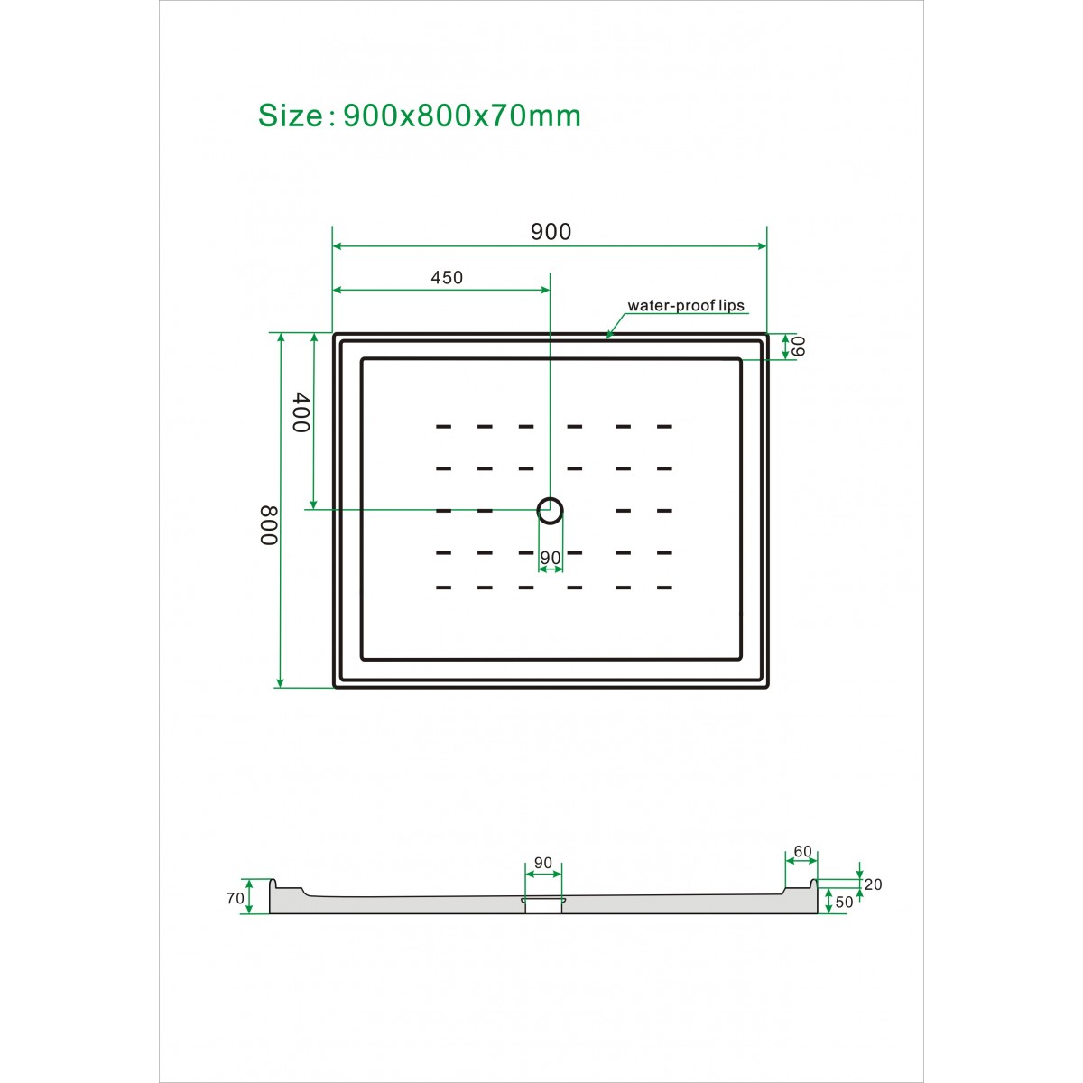 Shower-Box - Gulf Series 3 Sides (800x900x800x1950mm)-Folding-Door