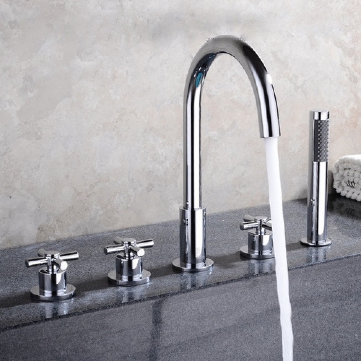 Bathtub-mixer-tap-countertop-mixer-tap-Cross-head-25003-lennox-bathroom ...