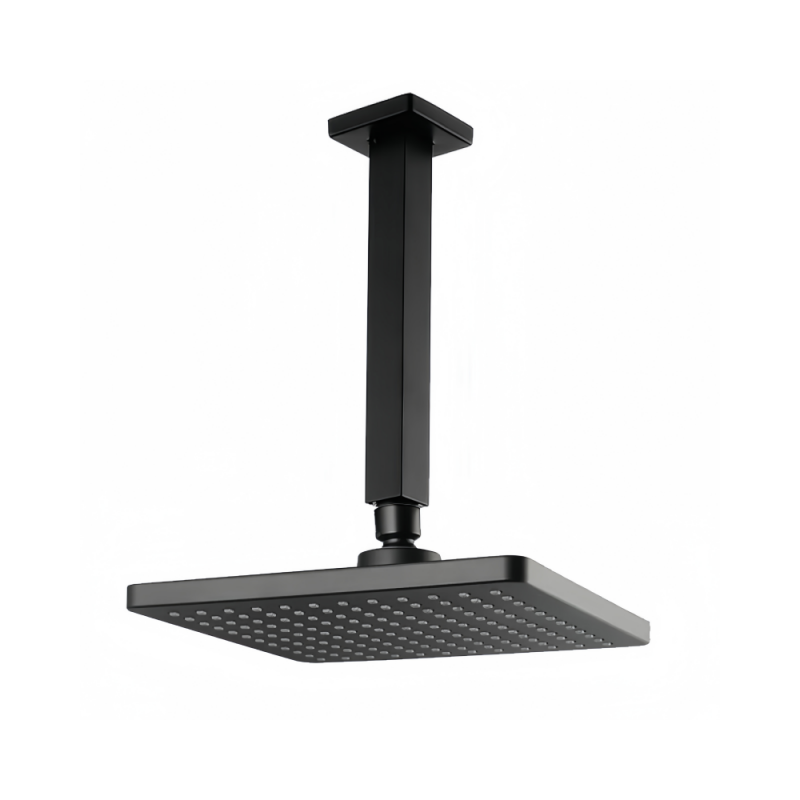 8” Square Rainfall Shower Head - NZHSS0115 - Black
